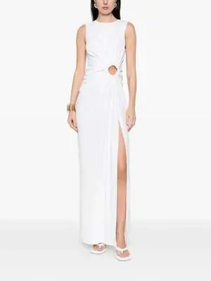 Sportmax Ruched Jersey Dress With Cut-out Detail