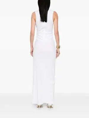 Sportmax Ruched Jersey Dress With Cut-out Detail