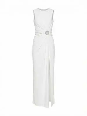 Sportmax Ruched Jersey Dress With Cut-out Detail