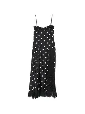 Sportmax Polka Dot Silk Dress - Multicolor