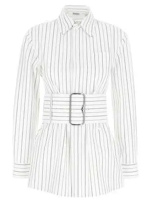 Burberry Striped Cotton Shirt - White