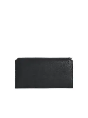Stella McCartney Falabella Continental Wallet With Chain Flap - Black