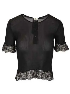 Saint Laurent Cuffed T-shirts For Women