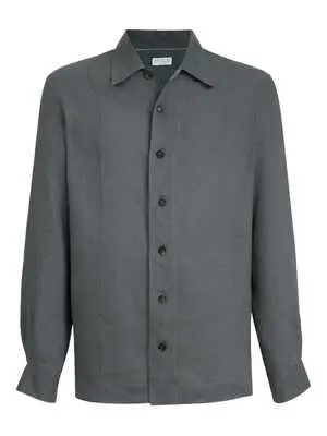 Brunello Cucinelli Spread Collar Shirt - Gray