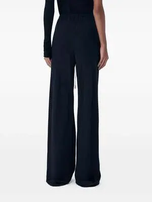 Rick Owens Wide-leg Silk Pants With Drawstring - Black