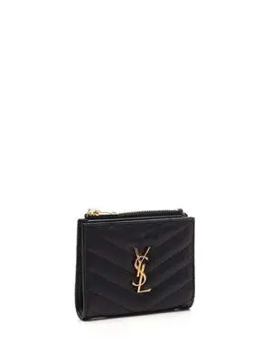 Saint Laurent Cassandre Bi-fold Wallet - Black
