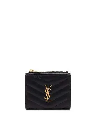 Saint Laurent Cassandre Bi-fold Wallet - Black