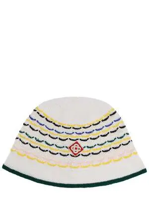 Casablanca Knit Hat With Logo Detail - Multicolor