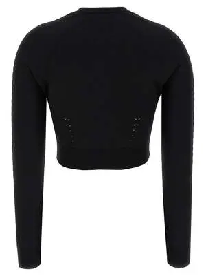 Dolce & Gabbana Viscose Cropped Cardigan With Crew Neck
