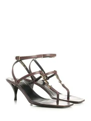 Saint Laurent Cassandre Leather Sandal