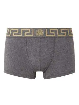 Versace Versace Men Boxer Shorts With Greek Gray