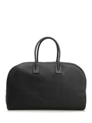 Saint Laurent Grained Leather Bowling Duffle Bag