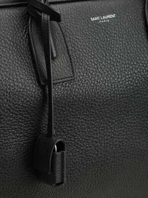 Saint Laurent Grained Leather Bowling Duffle Bag