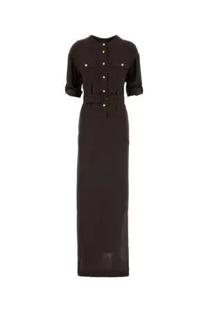 TOM FORD Viscose And Silk Blend Maxi Dress With Belt - Multicolor