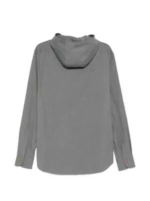 Kiton Hooded Button-up Shirt - Gray