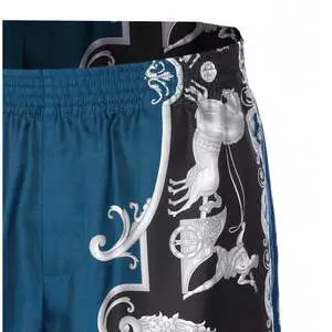 Versace Hall Of Heroes" Print Silk Bermuda Shorts