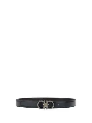 FERRAGAMO Gancini Belt - Black