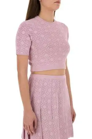 Givenchy Pointelle Knit Sweater - Pink