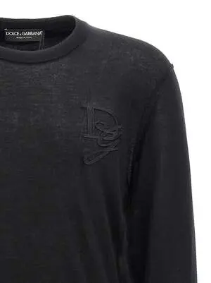 Dolce & Gabbana Cashmere Sweater With Embroidered Logo