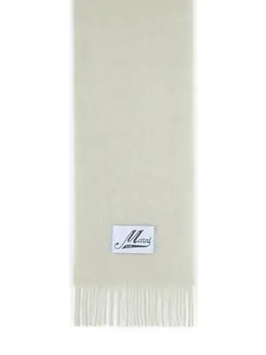 Marni Light Grey Alpaca Blend Scarf - Gray