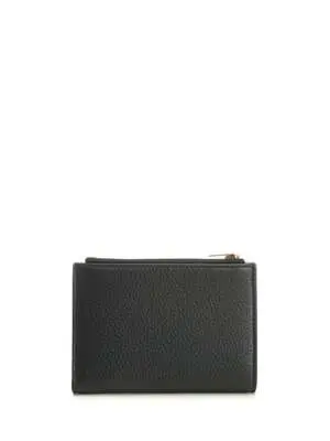 Saint Laurent Tiny Cassandre Bi-fold Wallet - Black
