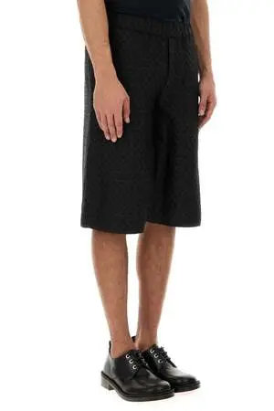 Alexander McQueen Textured Bermuda Shorts - Black