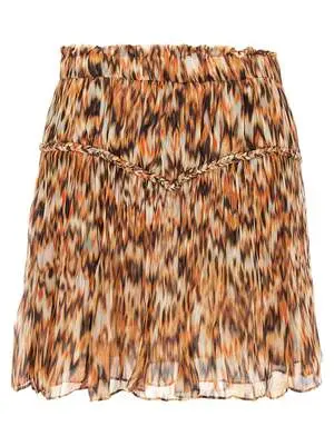 Isabel Marant Étoile ISABEL MARANT Roumi Printed Silk Mini Skirt Orange