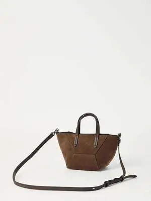 Brunello Cucinelli Suede Duo Shoulder Bag - Brown
