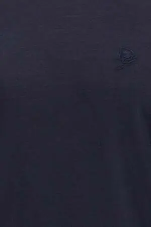 Dolce & Gabbana Embroidered Logo Silk Sweater - Blue