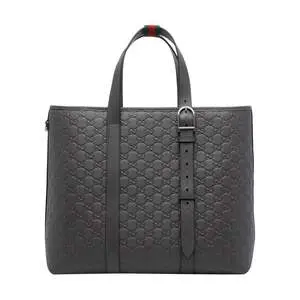 Gucci Embossed Gg Shopping Bag - Gray