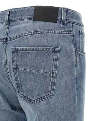 Fendi Stonewashed Cotton Denim Jeans - Blue