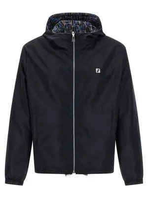 Fendi Reversible "fendinity" Print Technical Windbreaker - Blue