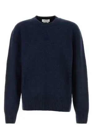 Alexander McQueen Melange Wool Blend Sweater - Blue