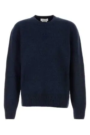Alexander McQueen Melange Wool Blend Sweater - Blue