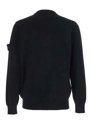 Stone Island Long Sleeve Cotton T-shirt With Logo Patch - Multicolor