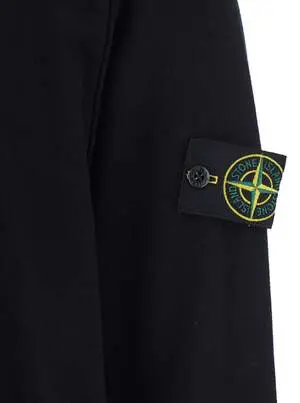 Stone Island Long Sleeve Cotton T-shirt With Logo Patch - Multicolor