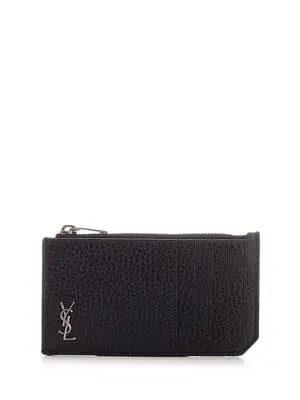 Saint Laurent Grained Leather Card Case