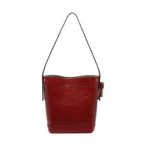 Versace Leather Bucket Bag With Chain Strap