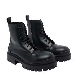 Balenciaga Strike Boots Leather Lace-up High-top