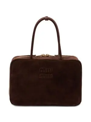 Miu Miu Suede Beau Bag - Brown
