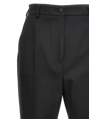 Dolce & Gabbana Tailored Virgin Wool Trousers - Black