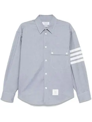 Thom Browne Flannel 4-bar Shirt - Blue