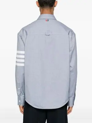 Thom Browne Flannel 4-bar Shirt - Blue