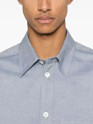 Thom Browne Flannel 4-bar Shirt - Blue