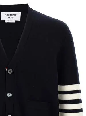 Thom Browne 4-bar" Virgin Wool Cardigan - Blue