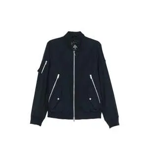 Moose Knuckles Zip-up Bomber Jacket - Blue
