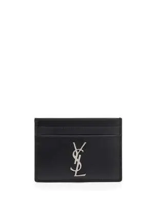Saint Laurent Cassandre Card Holder - Black