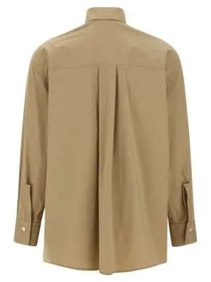 FERRAGAMO Paneled Cotton Blend Shirt
