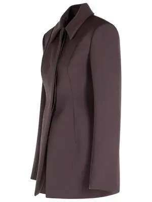 Sportmax Bacio Jacket In Coffee Virgin Wool Blend - Brown