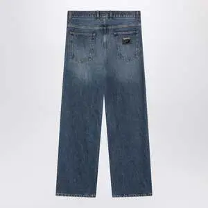 Dolce & Gabbana Washed Effect Cotton Denim Jeans